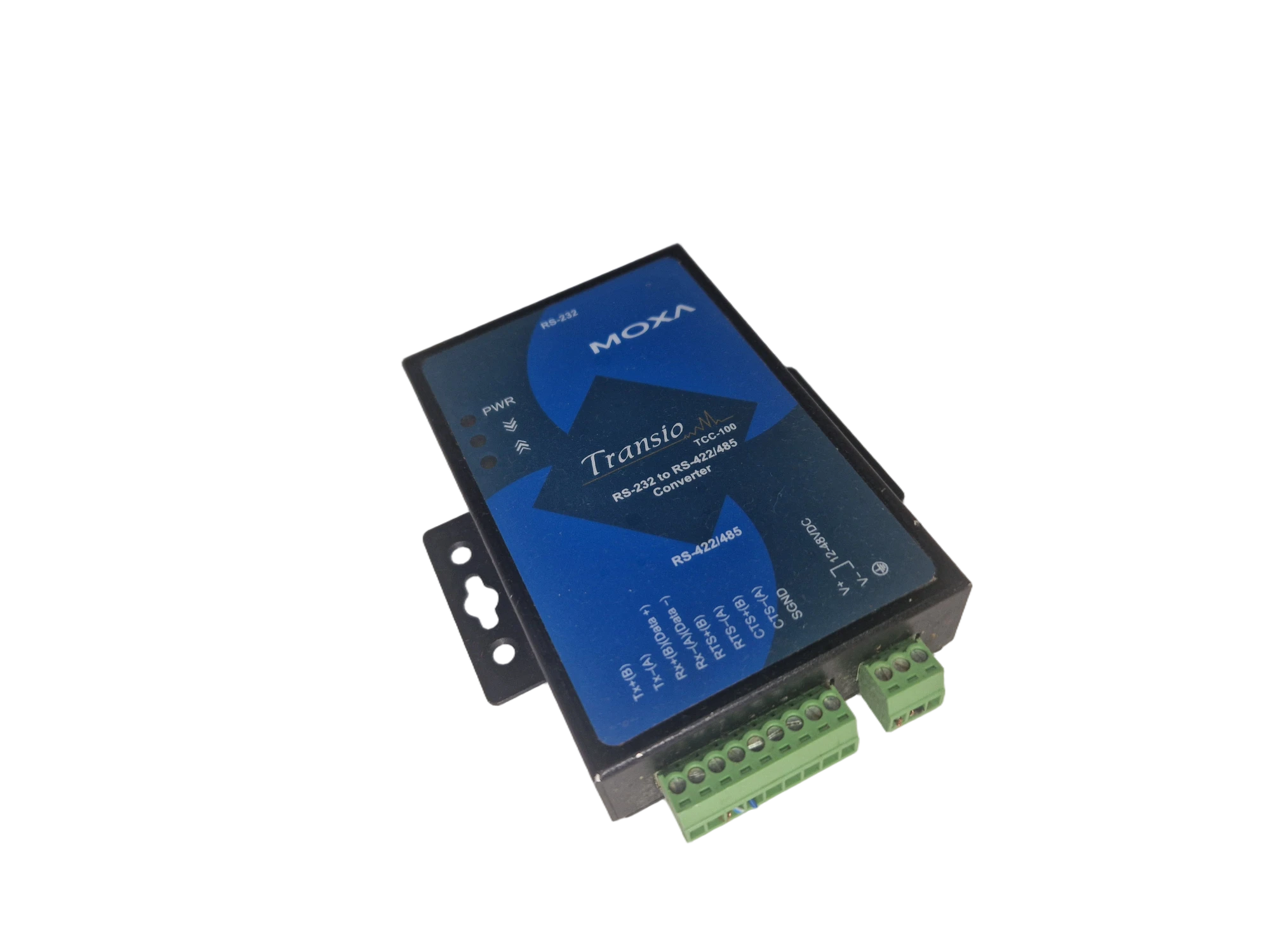 MOXA TCC-100 V2.2 RS232 to RS422/485 DIN-Rail mountable serial convert