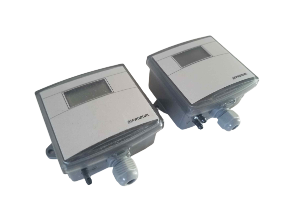 2x Produal PEL-N DP transmitter 0-10V 4-20mA 0-1000Pa